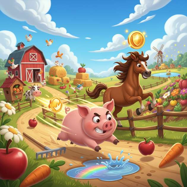 Piggy Farm Dash - Crossing Arcade by Jabali AI