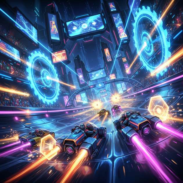 Neon Velocity: Battle Circuit - 3D Racing by Jabali AI