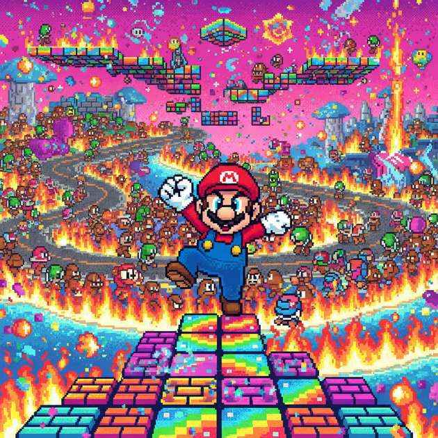 Mario Mayhem: Jucky Roads - Crossing Arcade by Jabali AI