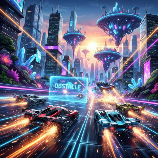 Neon Velocity: Combat Circuits - 3D Racing by Jabali AI
