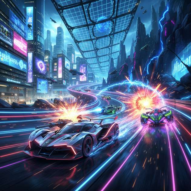 Neon Velocity: Turbo Clash - 3D Racing by Jabali AI