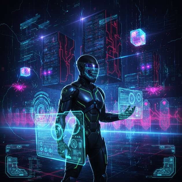 Neon Grid Wars - Dungeon Crawler RPG by Jabali AI