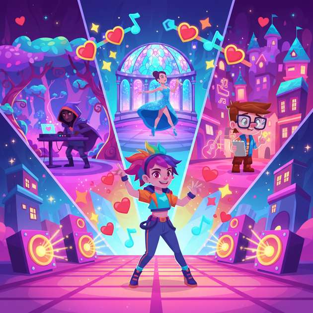 Neon Hearts Remix - Adventure RPG by Jabali AI