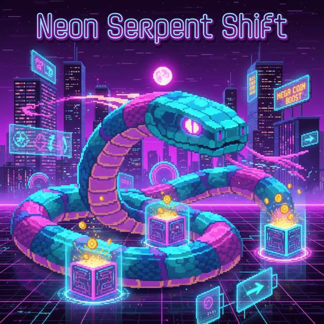 Neon Serpent Shift - Grid-Based Puzzle by Jabali AI