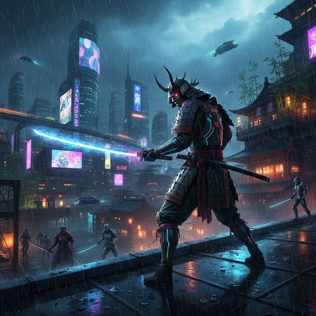 Neon Blade Reign - 3D Open World by Jabali AI