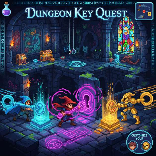 Dungeon Key Quest - Grid-Based Puzzle by Jabali AI