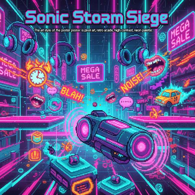 Sonic Storm Siege - Fixed Shooter Arcade by Jabali AI