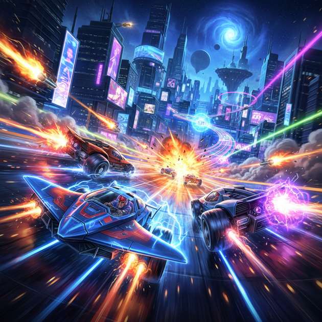 Neon Rivals: Combat Circuit - 3D Racing by Jabali AI
