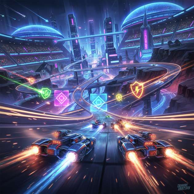 Neon Velocity: Combat Circuits - 3D Racing by Jabali AI