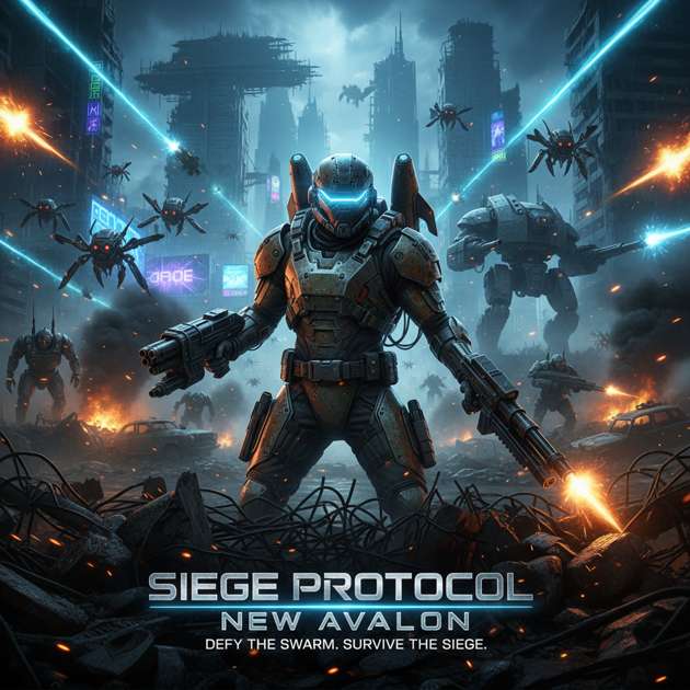 Siege Protocol: New Avalon - Fixed Shooter Arcade by Jabali AI