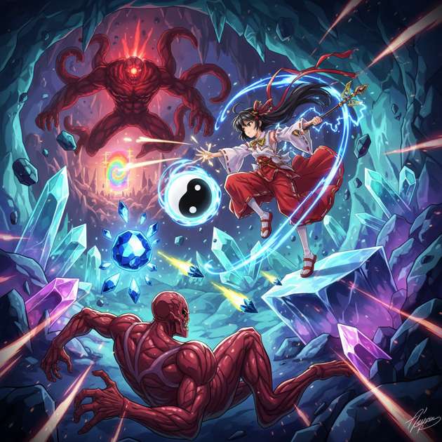 Crystal Vein Ascent - Directional Shooter by Jabali AI