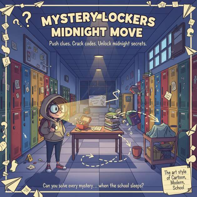 Mystery Lockers Midnight Move - Grid-Based Puzzle by Jabali AI